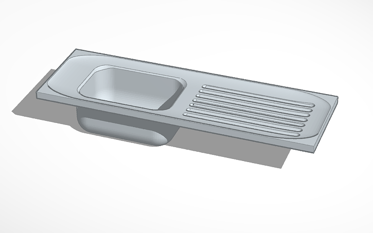 3D design Kitchen Sink - Tinkercad