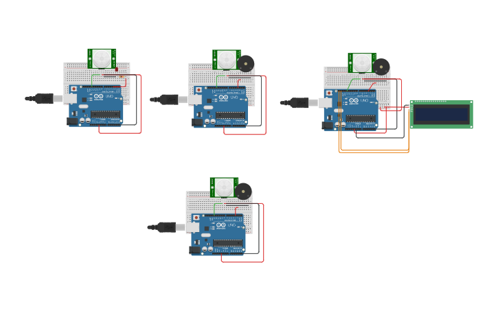 Circuit design PIR Sensor - Tinkercad