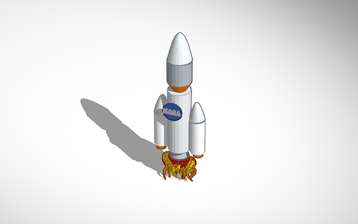 3D design Space Rocket 2 - Tinkercad