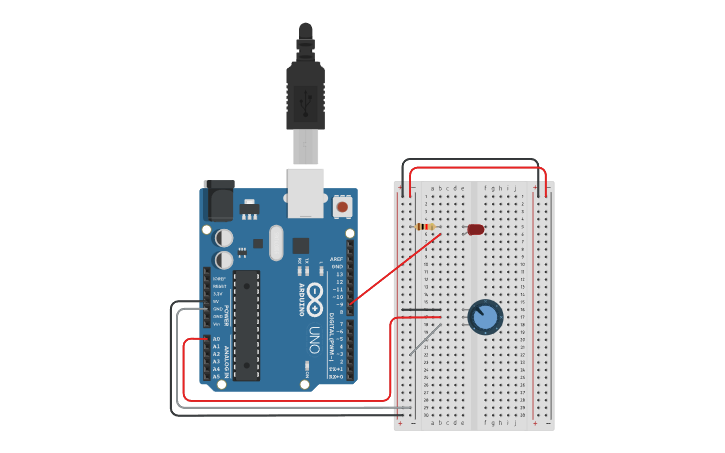 Circuit Design Group 4 Analog In Out Serial Tinkercad