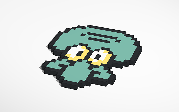 3D design Pixel squidward - Tinkercad