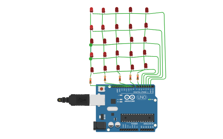 Circuit Design Led Matrix Tinkercad