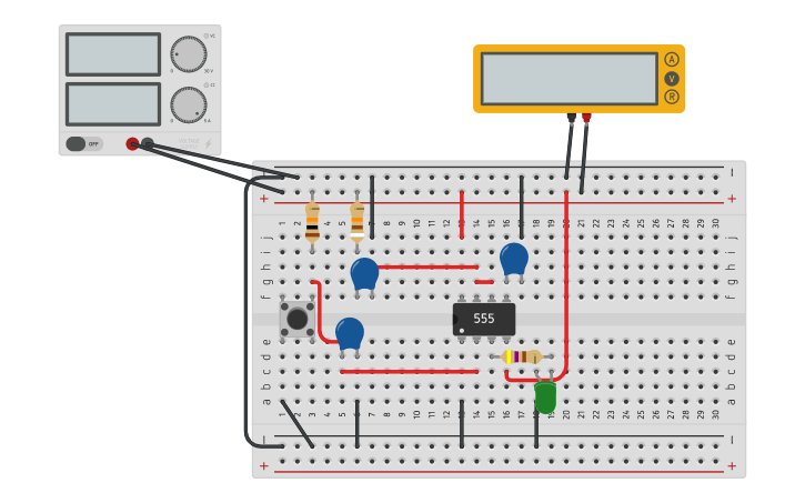 Circuit design Multivibrator Monostabil - Tinkercad