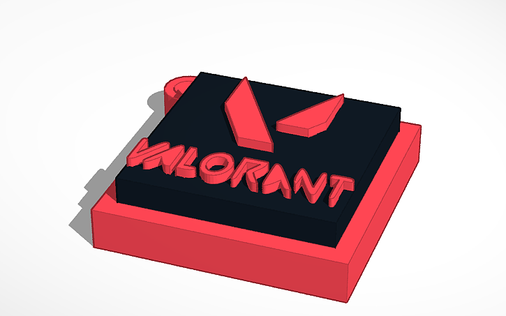 3D design Valorant clauer - Tinkercad
