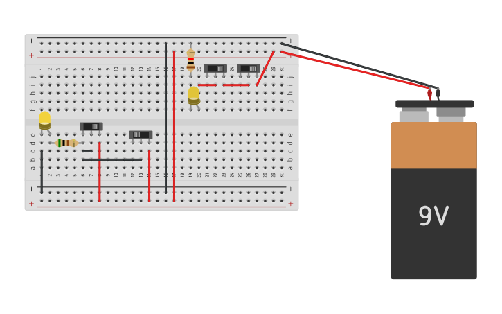 Circuit design circuito en serie - Tinkercad