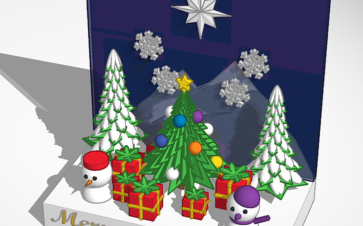 3D design Merry Christmas! - Tinkercad