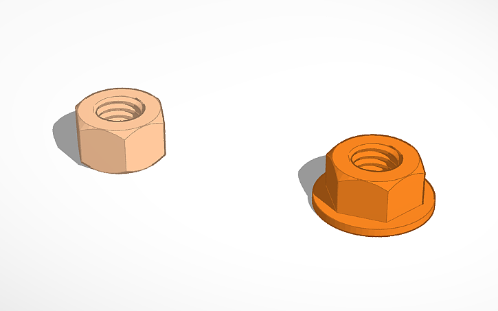 3D design M6 Nut Flanged | Tinkercad