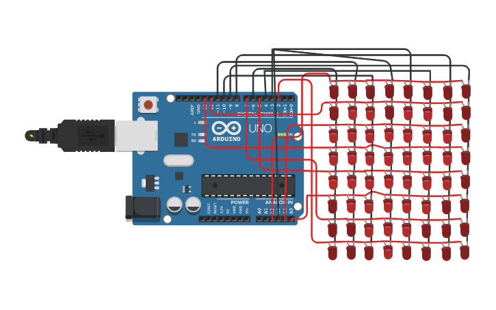 Circuit design Heart - Tinkercad