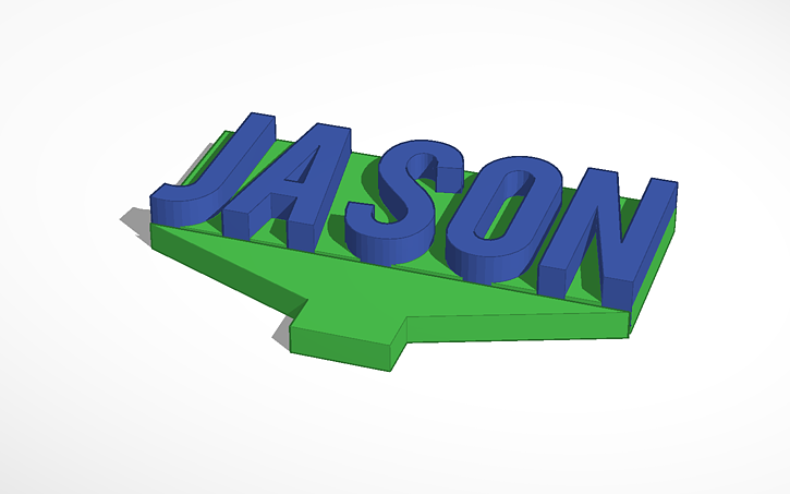 3D design jason名牌 | Tinkercad