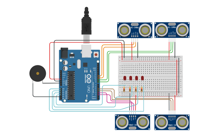 Circuit design Car - Tinkercad