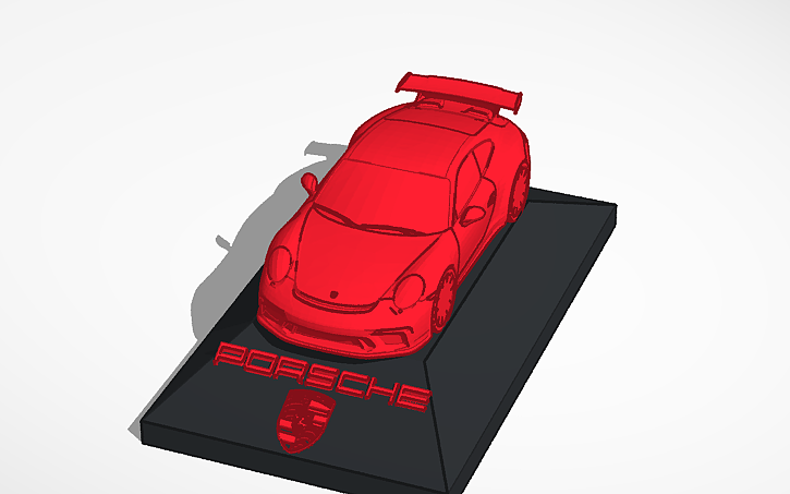 3D design Porsche GT3 RS - Tinkercad