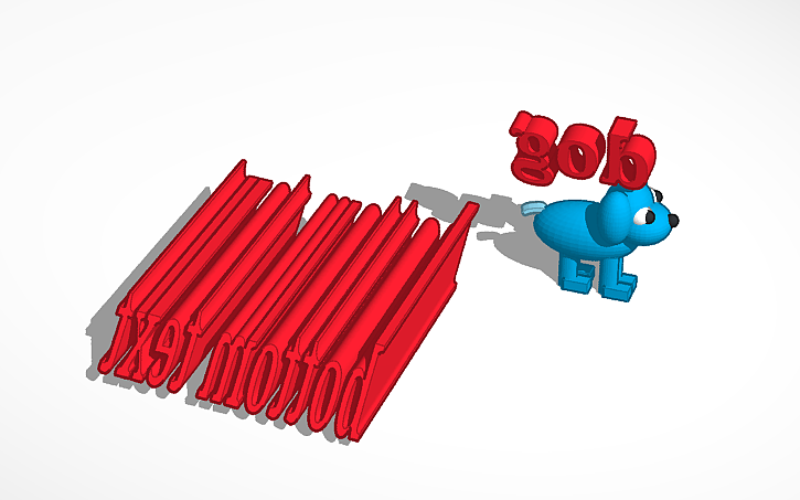 3D design dog - Tinkercad