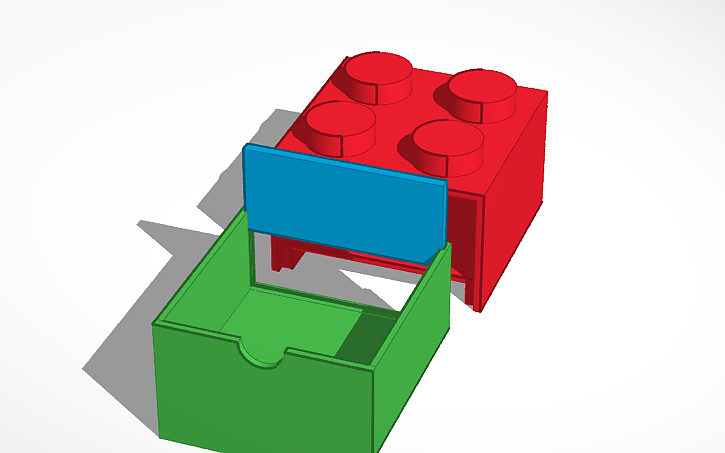 3D design Stackable Brick Box - Tinkercad