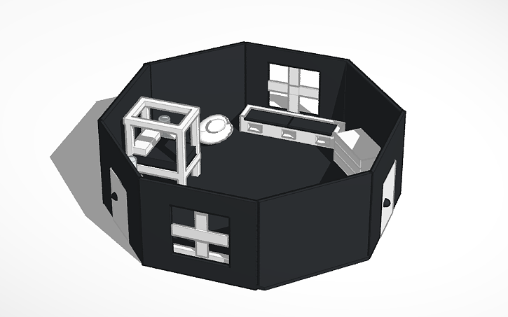 3D design Octagonal House - Tinkercad