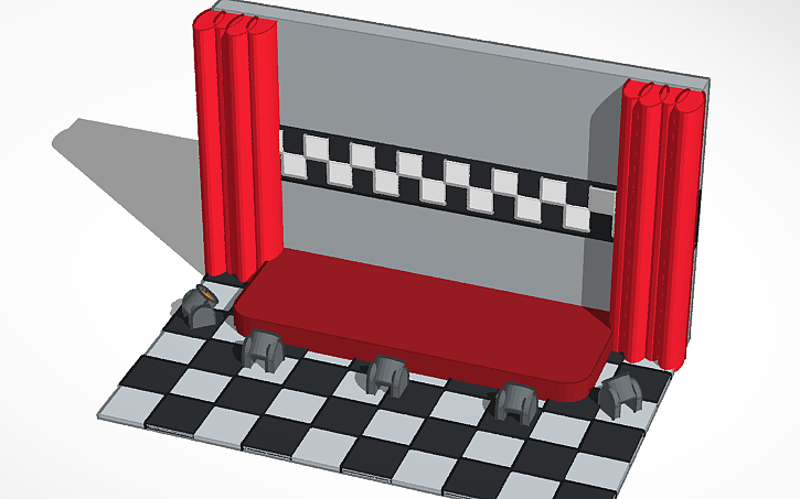 3D design fnaf stage - Tinkercad