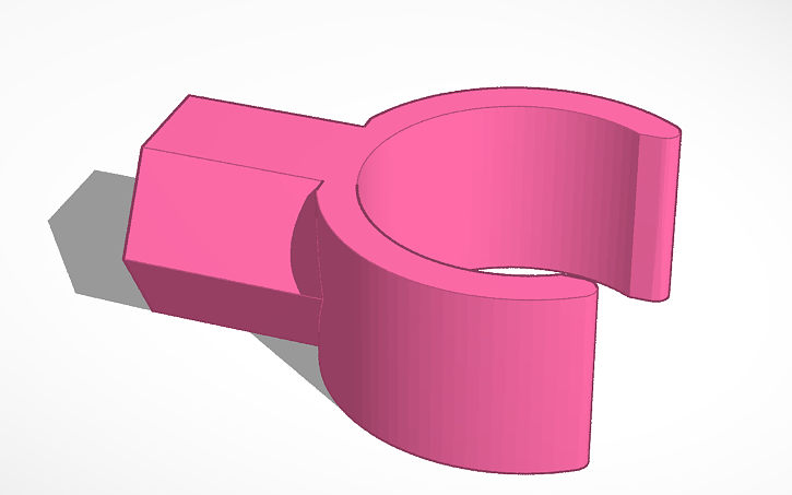 3D design PVC side clip - Tinkercad