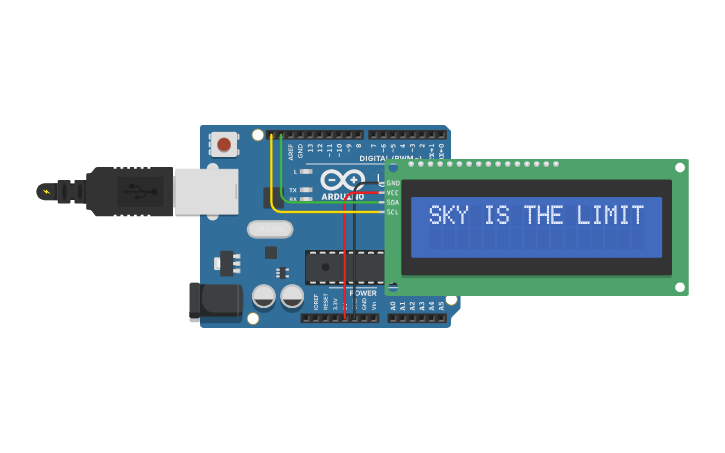 Circuit design 6-5 LCD(i2c) | Tinkercad