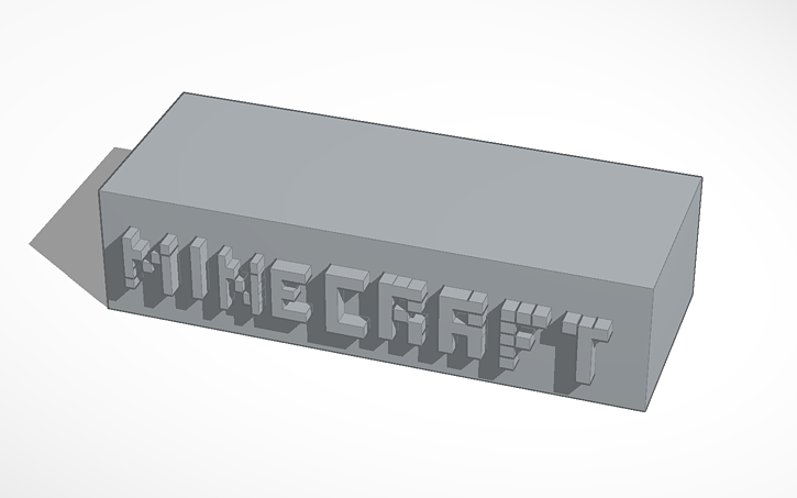 3D design Minecraft Logo | Tinkercad