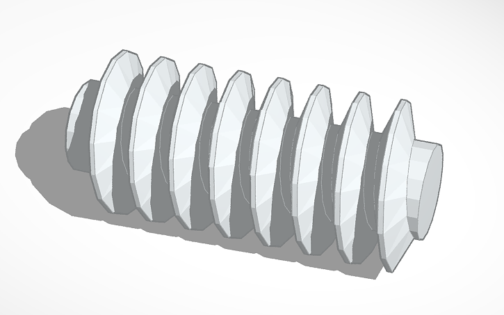 3D design Worm wheel gear (M1, T8) - Tinkercad