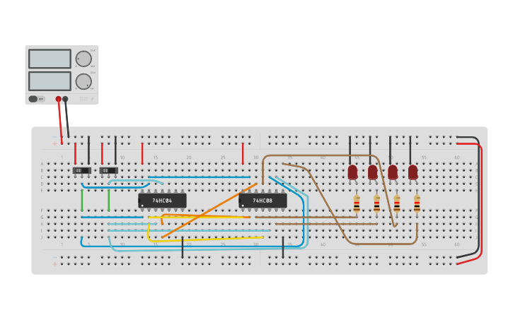 Circuit Design 2 4 Binary Decoder Tinkercad 