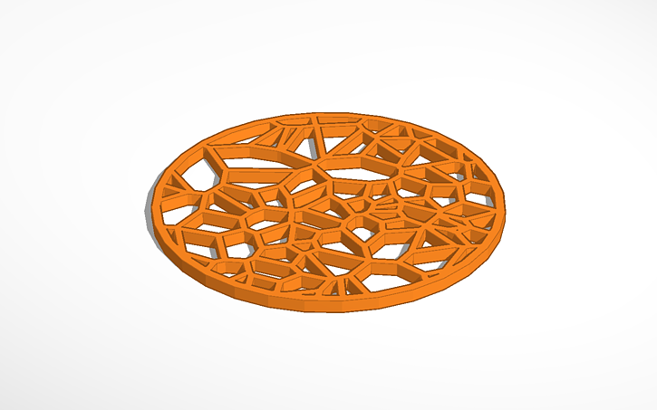 3D design Drinks Coaster - Circular Voroni | Tinkercad