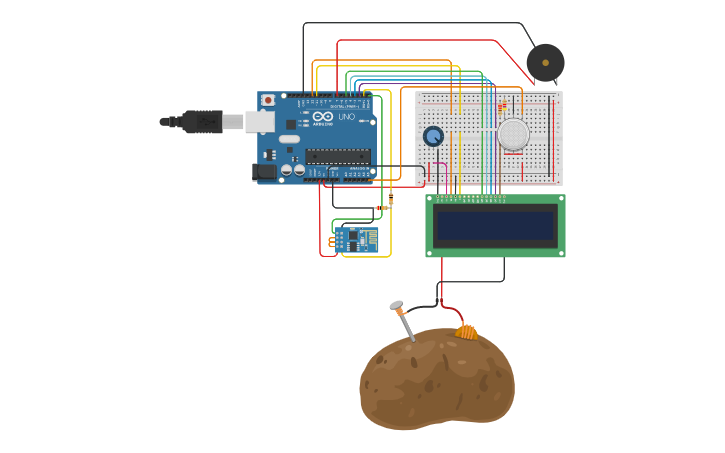 Circuit Design Ketebalan Asap Tinkercad