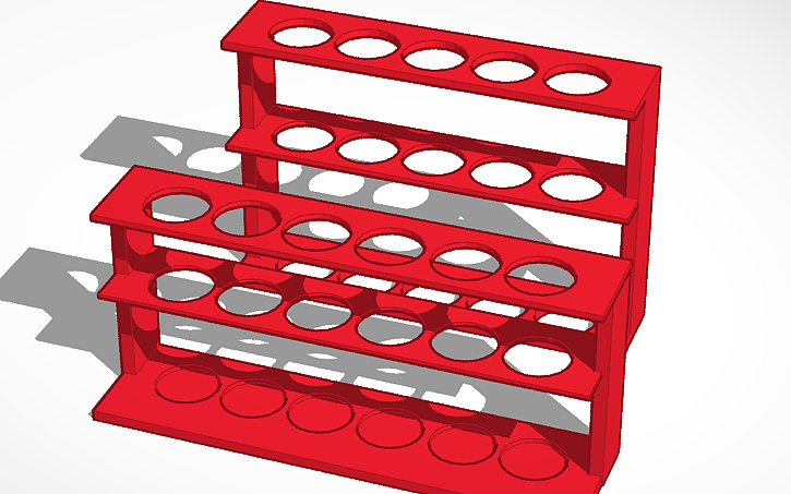 3D design test tube rack | Tinkercad