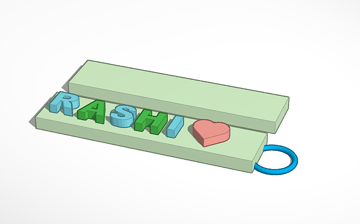 3D design MC Class Keychain - Tinkercad
