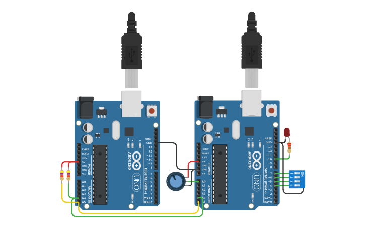 Circuit design I2C simple demo | Tinkercad