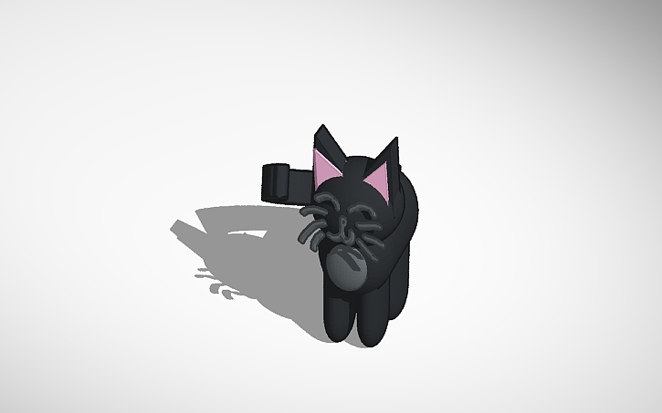 3D design Black cat for the October thing - Tinkercad