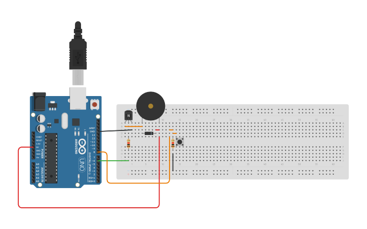 Circuit design Buzzer - Tinkercad