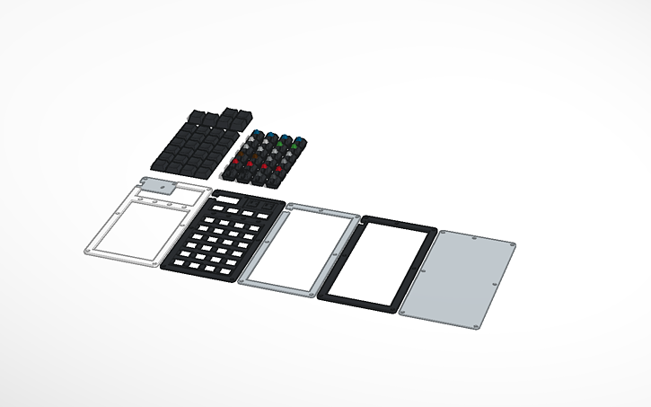 3D design Keypad Render Exploded | Tinkercad