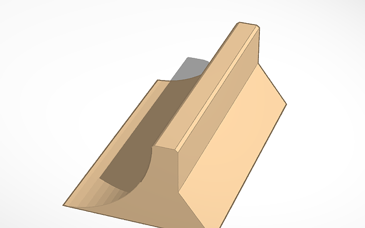 3D design Fingerboard Quarter Barrier - Tinkercad