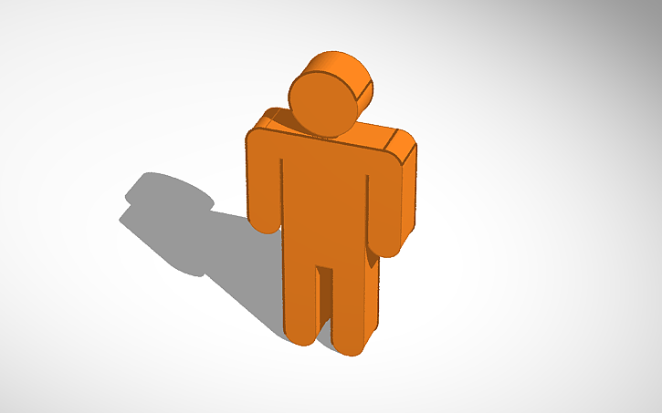 3D design circle Man Symbol - Tinkercad