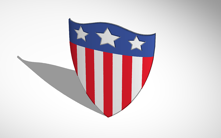 3D design Cap's first shield - Tinkercad