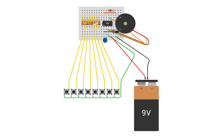 Circuit design Tiny Piano (Courtesy Mr Punch) - Tinkercad