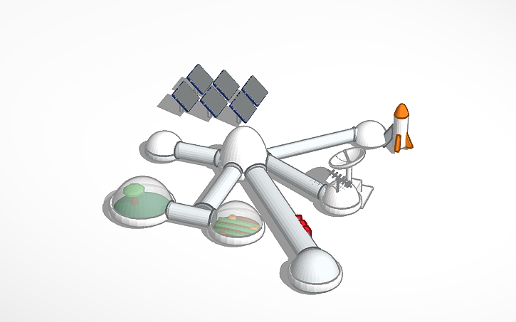 3D design moon base - Tinkercad