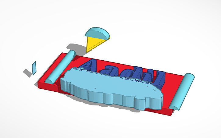 3D design Name Tag | Tinkercad