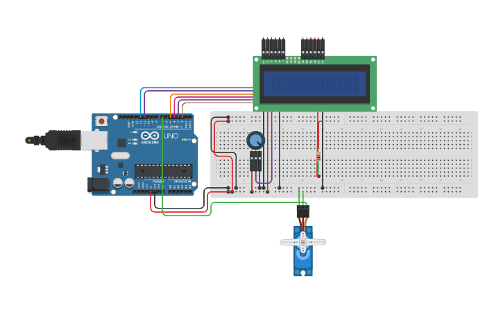 Circuit Design Door Lock System Tinkercad