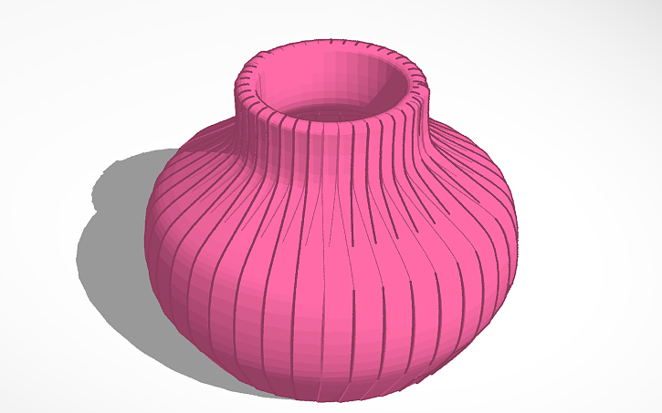 3D design flower pot - Tinkercad