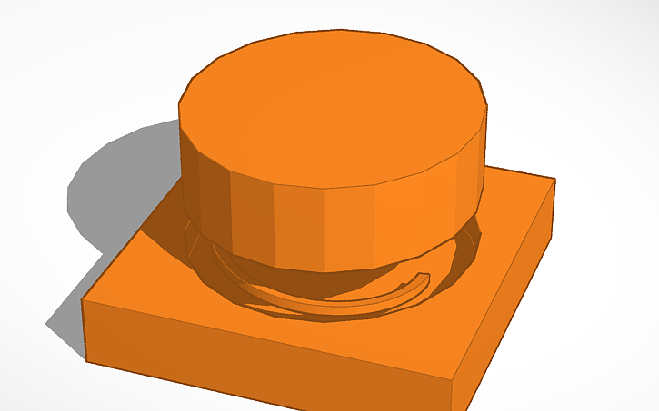 3D design emergency button - Tinkercad