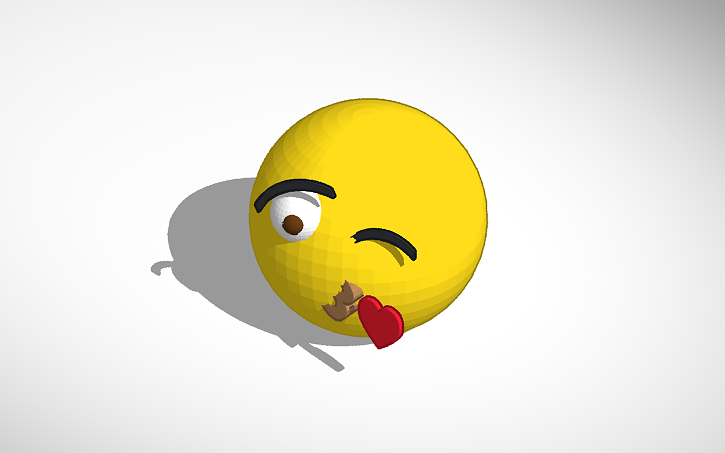 3D design kissing smile | Tinkercad