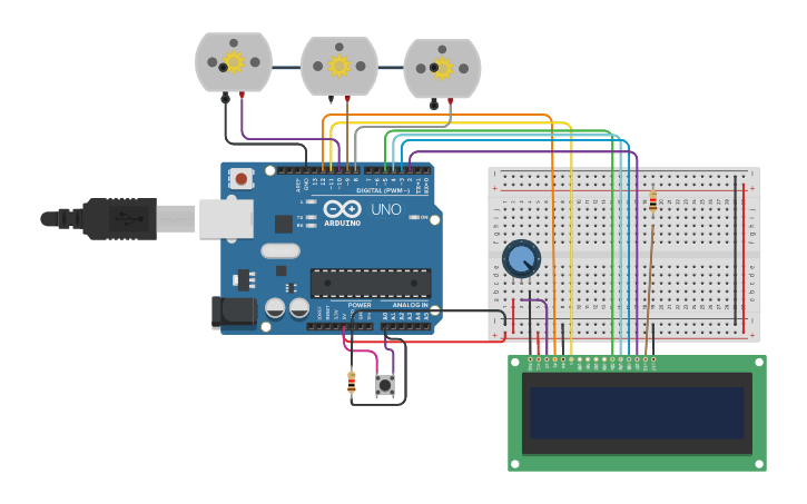 Circuit design Vending machine - Tinkercad