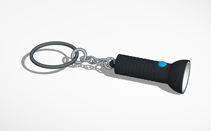 3D design Mini Flashlight Keychain - Tinkercad