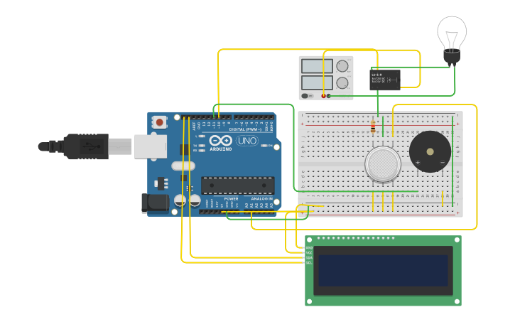 Circuit design sensor asap kelompok 1 - Tinkercad