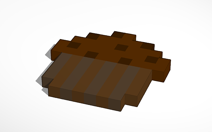 3D design chocolate pixel muffin - Tinkercad