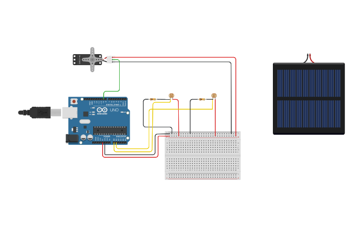 Circuit design Single_Axis_Solar_Tracker - Tinkercad