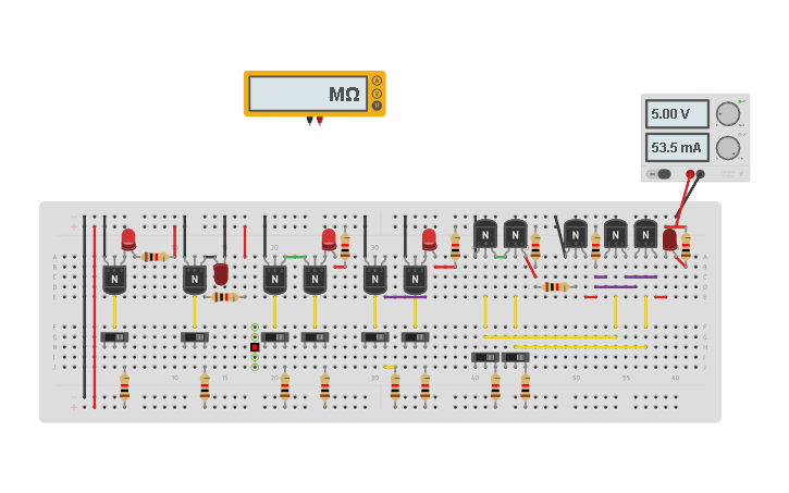 Circuit design Buffer, Inverter, AND, OR, XOR, Gates - Tinkercad