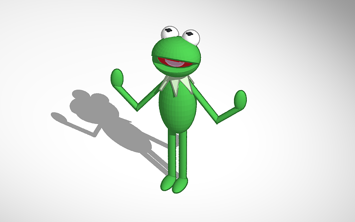 3D design Kermit the Frog - Tinkercad