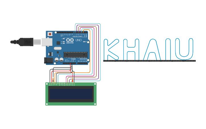 Circuit design como usar lcd 16x2 - Tinkercad
